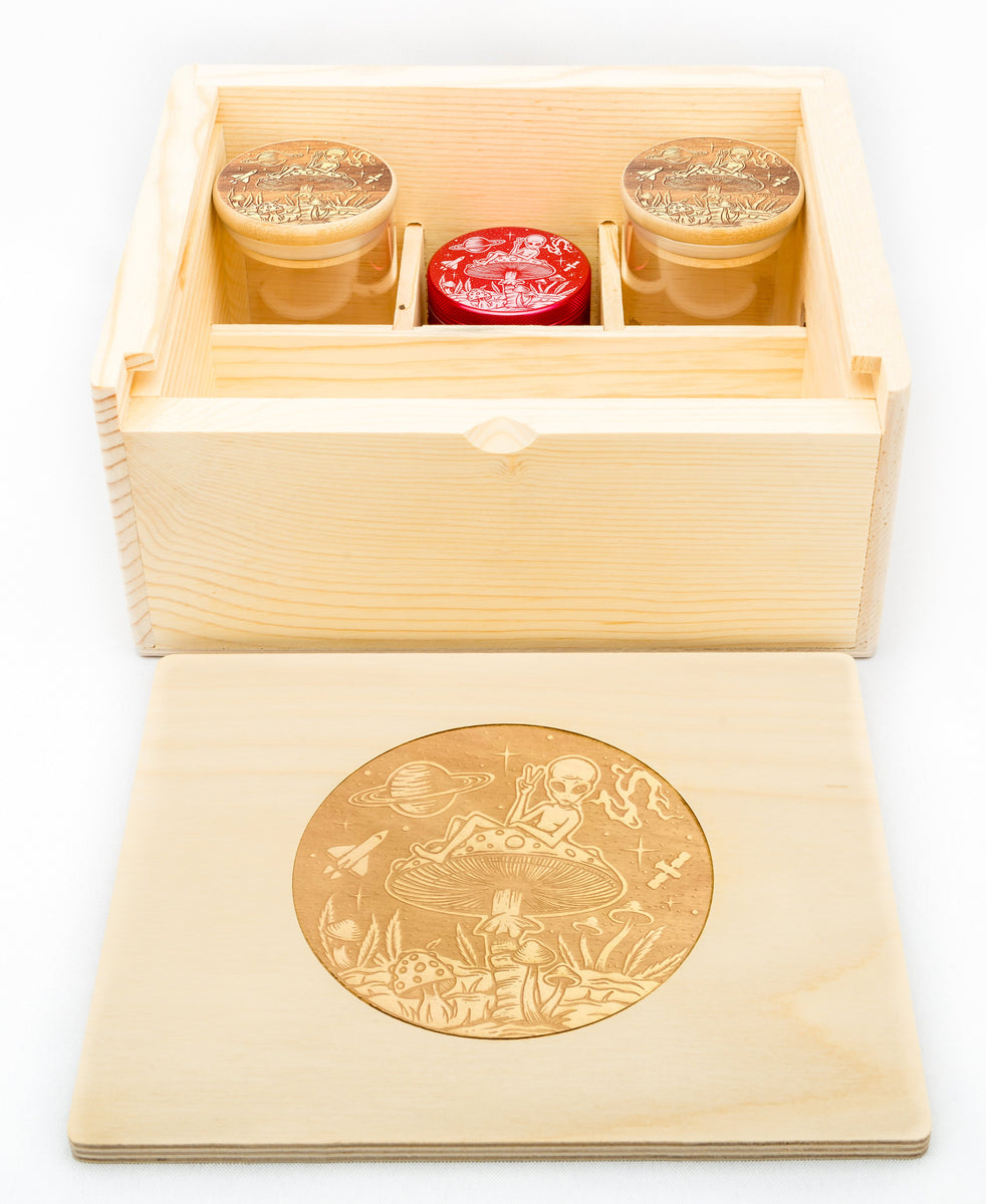 Stash Box Set with Alien on Mushrooms Design – Shop Green Star